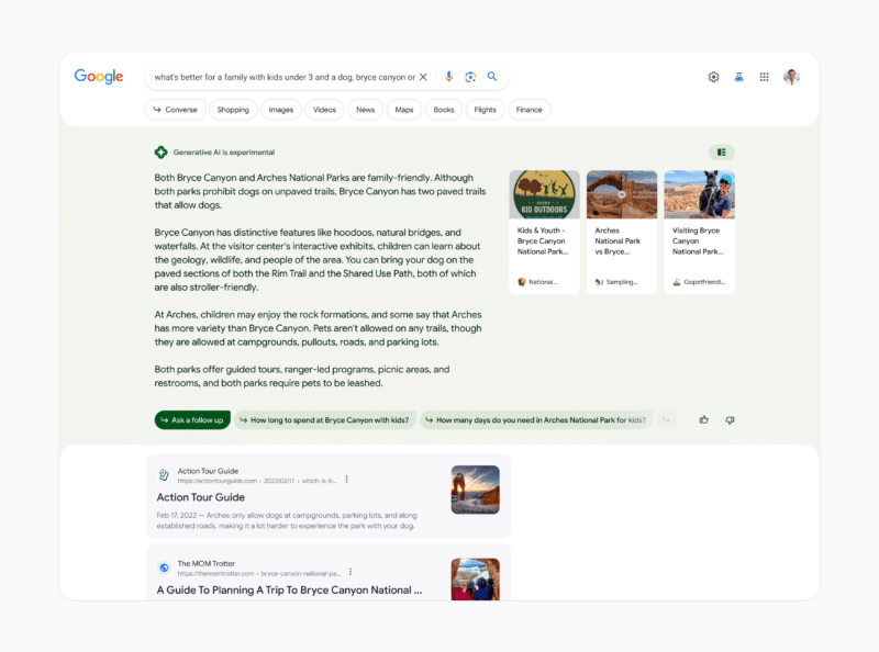 The new Google search generative experience: Here’s what it looks like ...